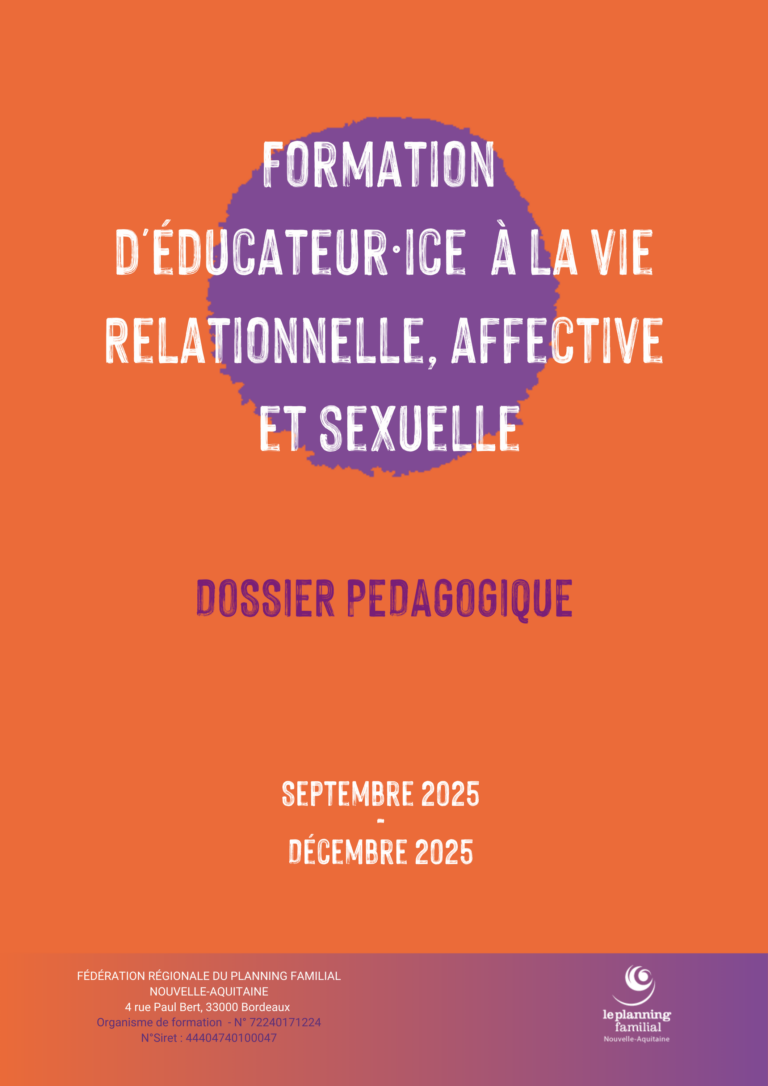 Éducateur·ice à la Vie Affective Relationnelle et Sexuelle – Planning Familial Nouvelle Aquitaine